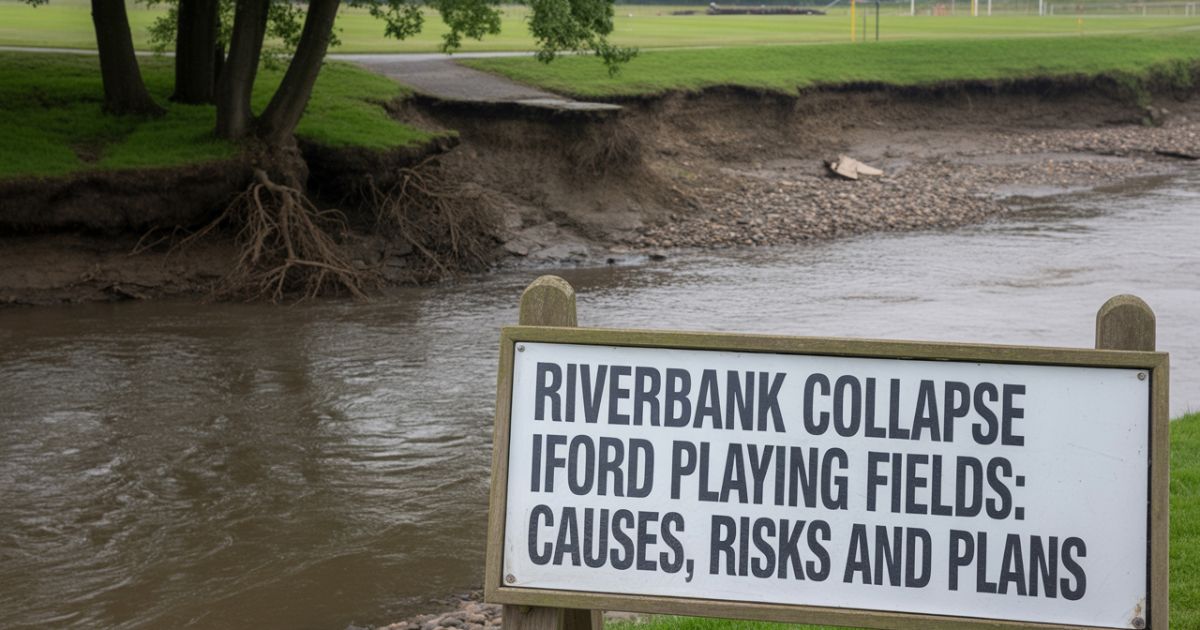Riverbank Collapse Iford Playing Fields: Causes, Risks and Plans - BBC ...